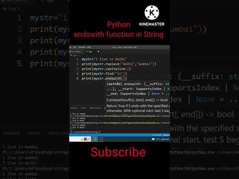 Python Endswith Function In String Hindi Python String