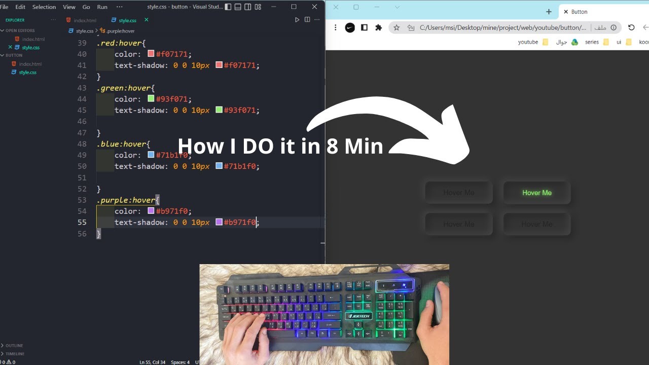 Asmr Programming Coding Button Hover Ui No Talking Youtube