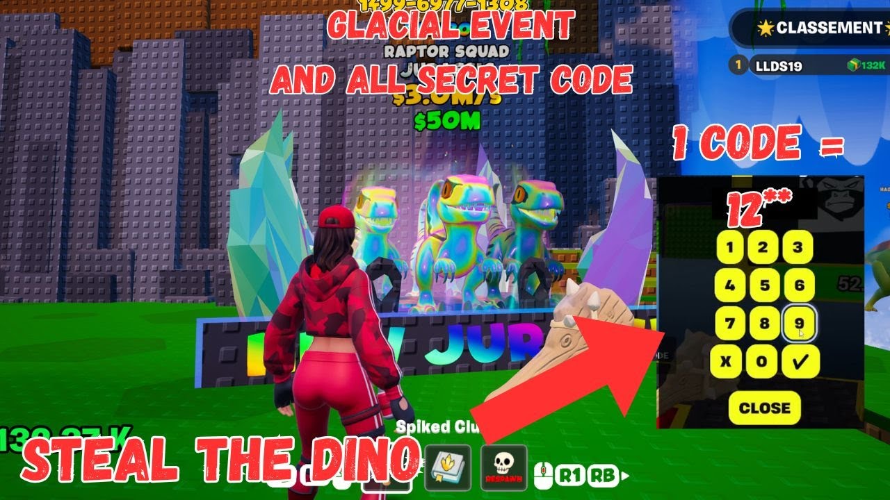 Steal The Dino Fortnite Creative Secret Code New Secret Code Today 12