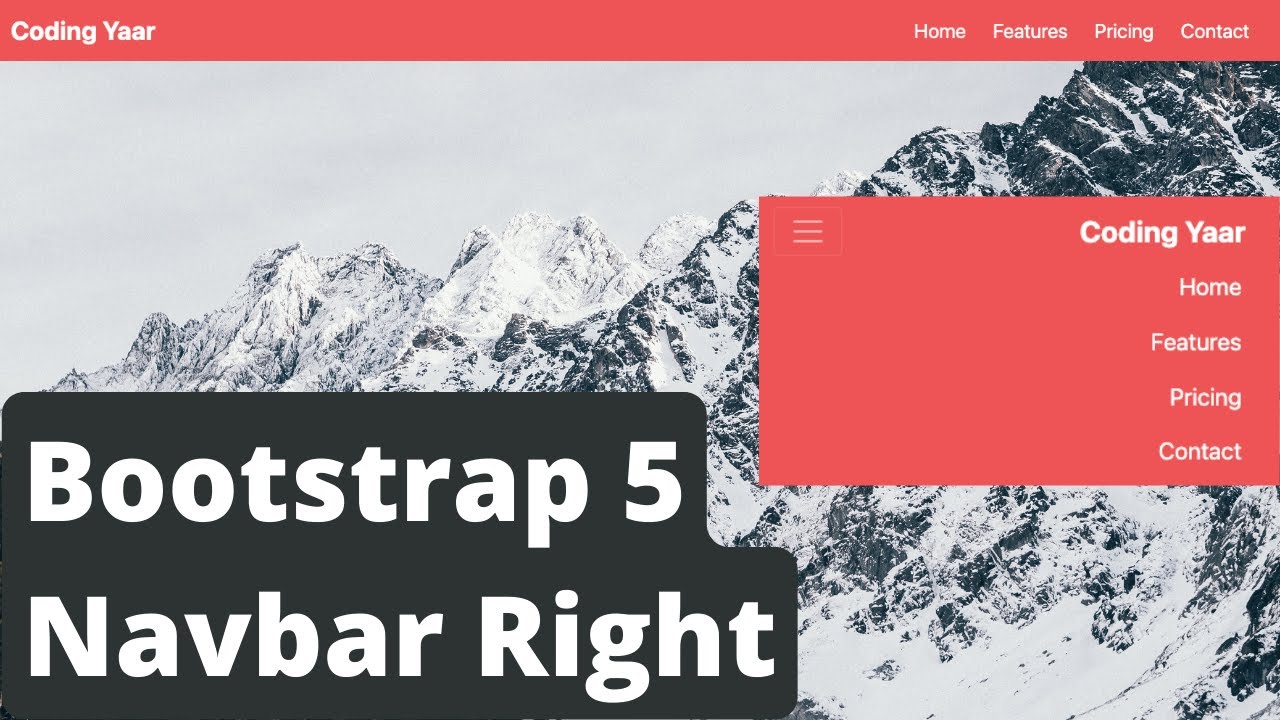 Bootstrap Navbar Right Align Youtube