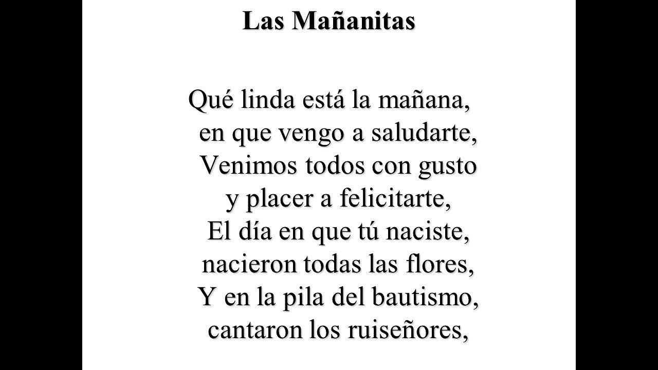 Estas Son Las Mananitas Letras Las Mañanitas By Luis D Moncayo