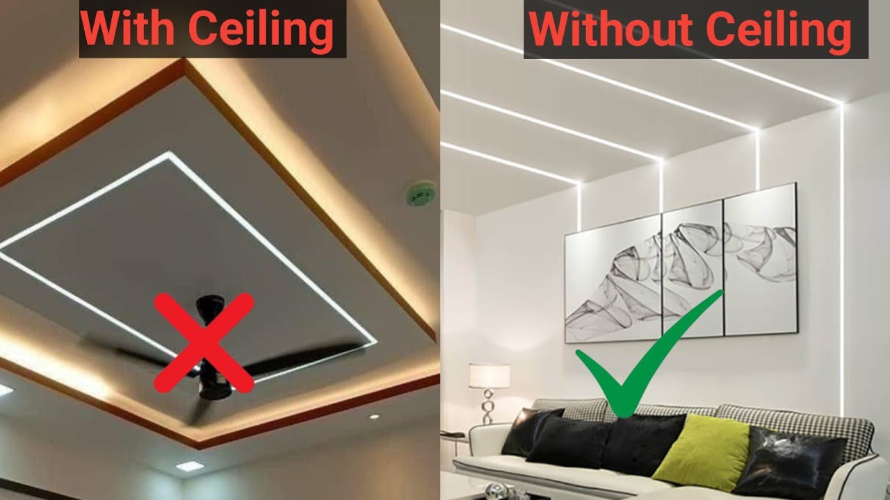 Without False Ceiling Lighting Ideas Profile Light Without False