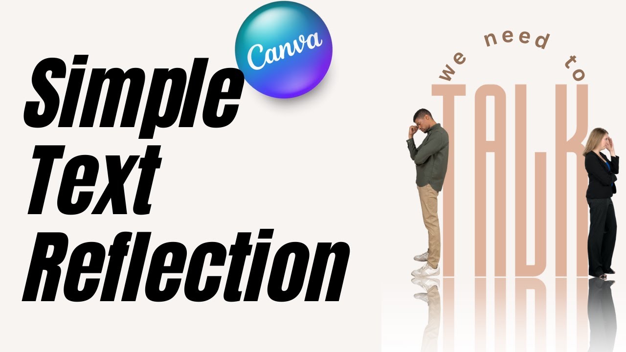 Simple Reflection Text Effect In Canva Tutorial Youtube