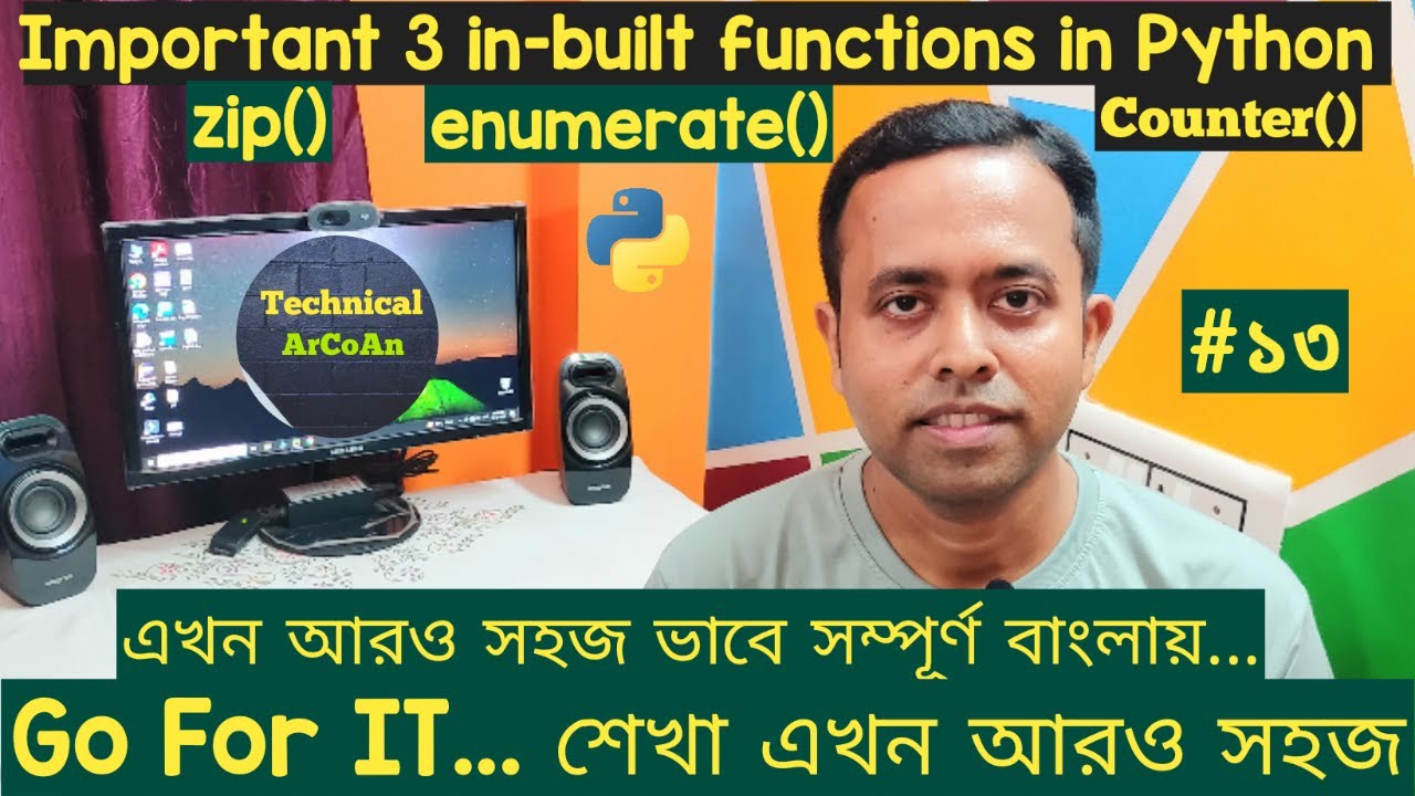 Important In Built Functions In Python Python Tutorial In Bangla