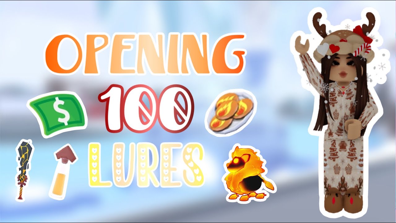 Opening 100 Lures Adopt Me Youtube