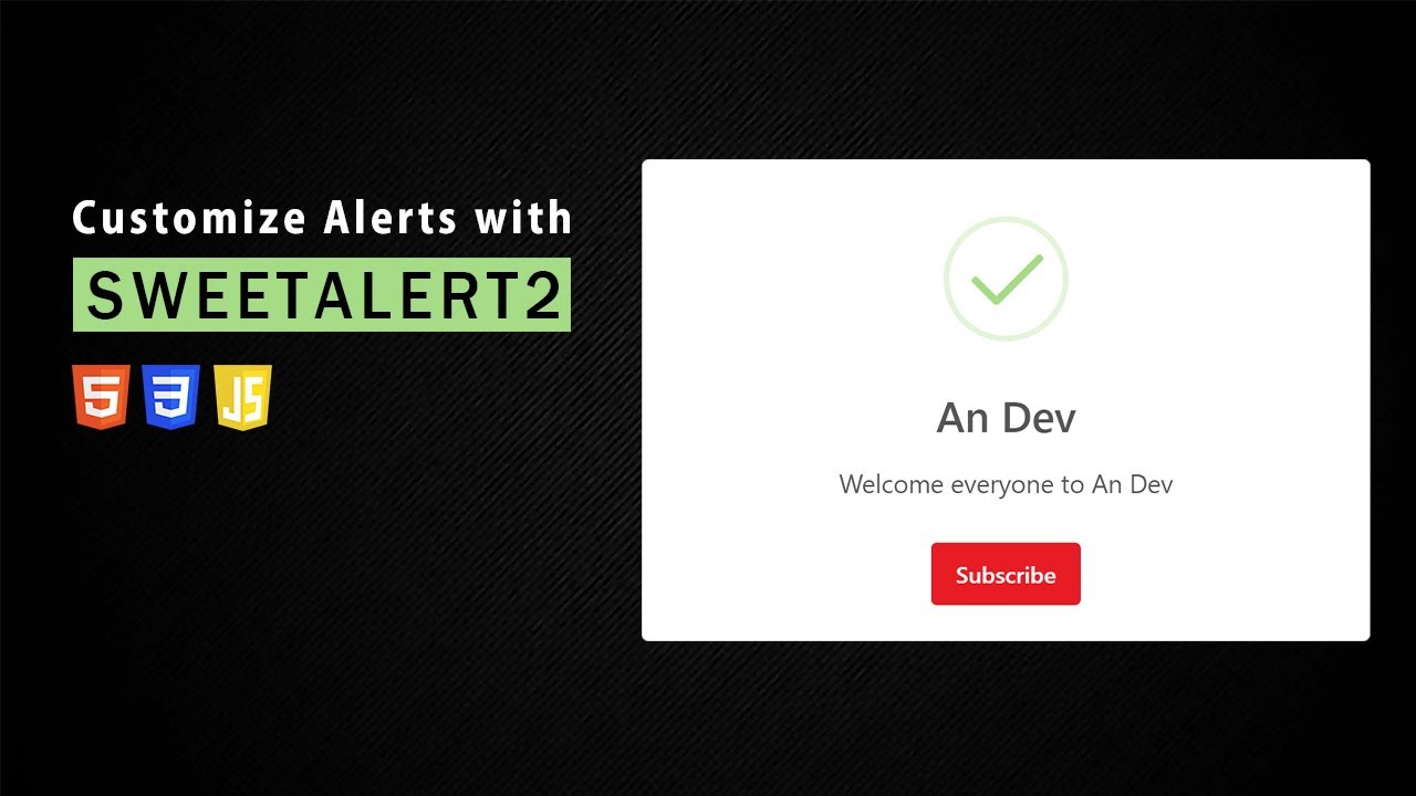 Create Custom Alerts With Sweetalert2 Using Javascript Youtube