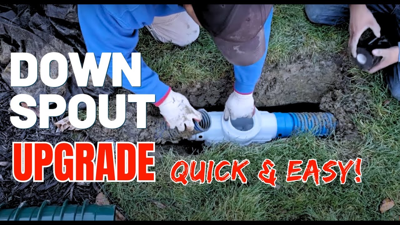 Easy Underground Buried Downspout Upgrade Tutorial Youtube