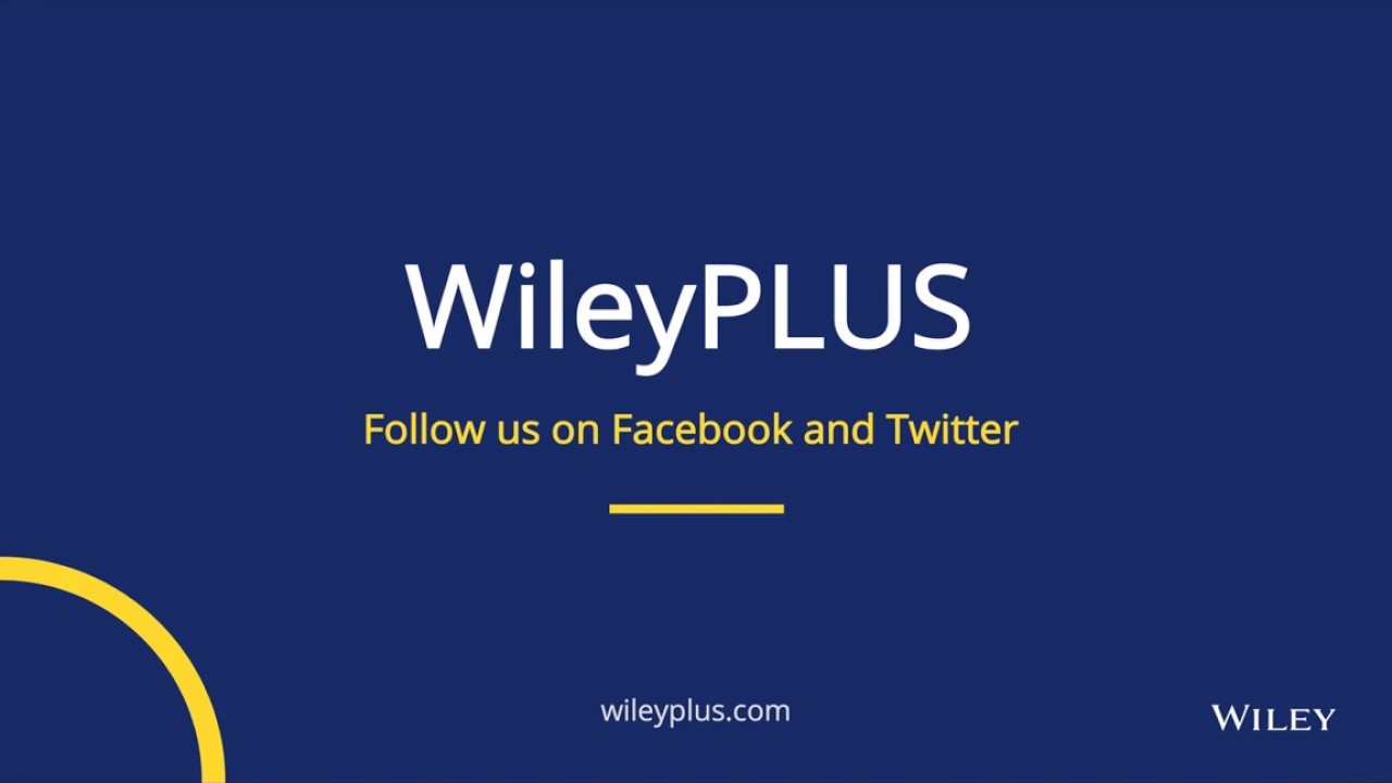 Wiley Plus Tutorial Youtube