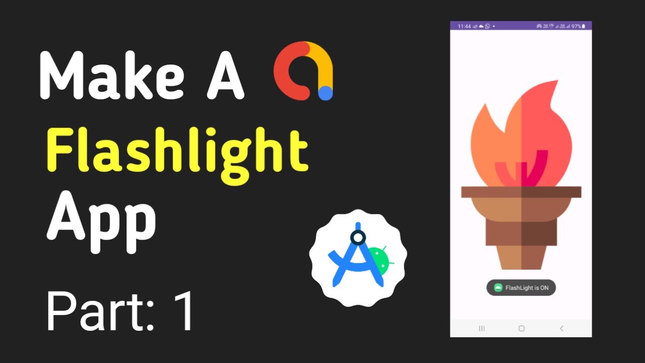 Make A Flashlight App Android Project Android Studio Youtube