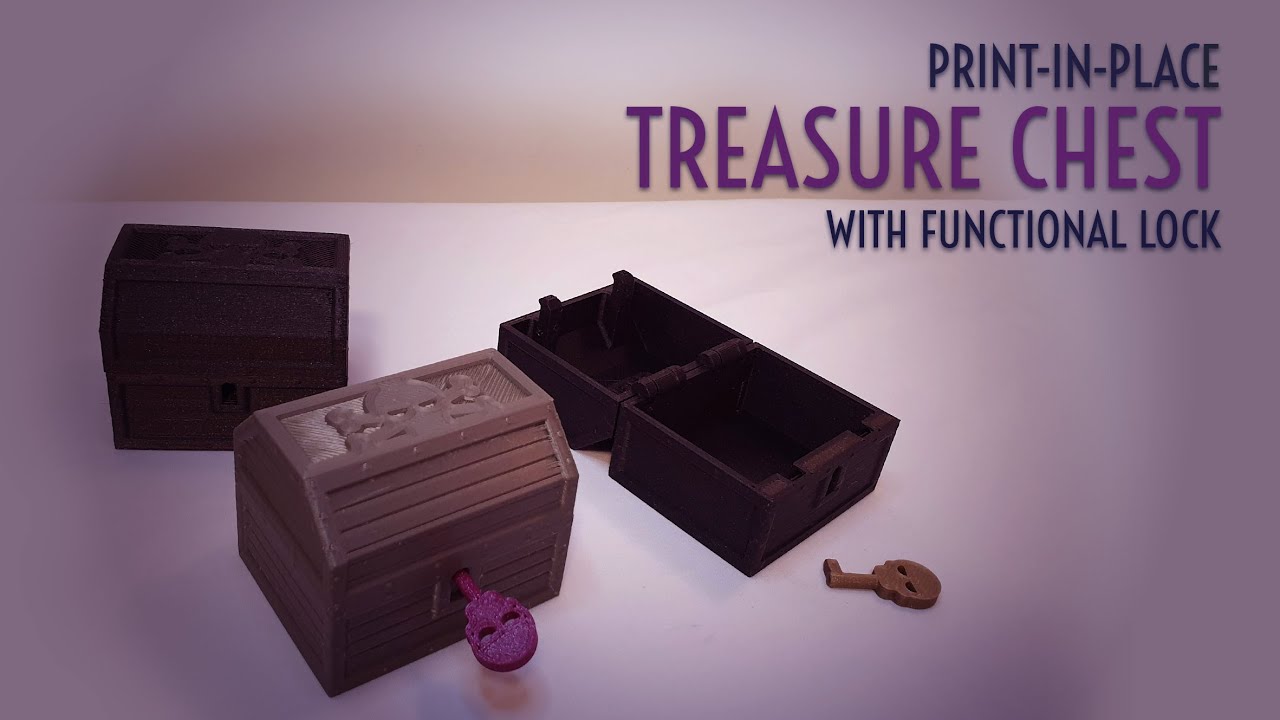 Print In Place Treasure Chest With Functional Lock Youtube