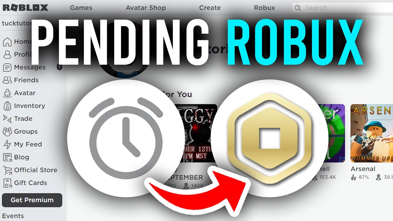 How To See Pending Robux Full Guide Youtube