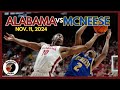 Alabama S Highlights Vs Mcneese State Nov 11 2024 Hd Mbb Tide In Motion ...