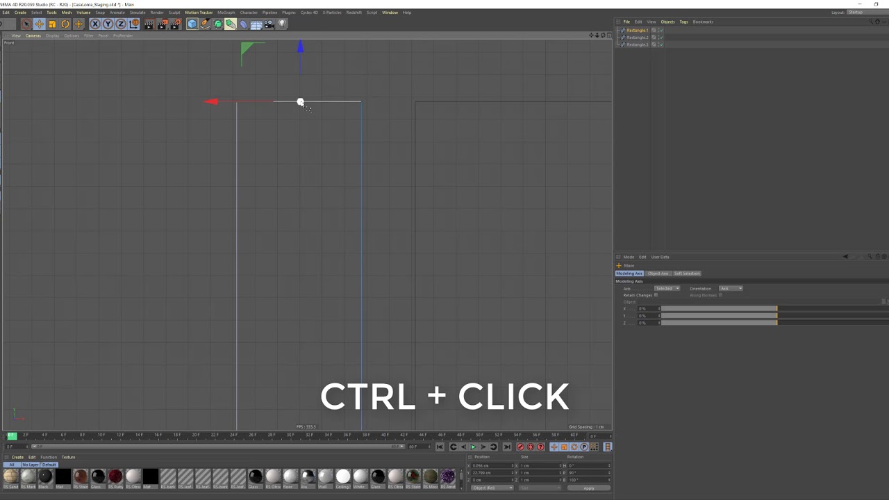 Add A Point To A Spline Object In Cinema 4d Ctrl Left Click Youtube