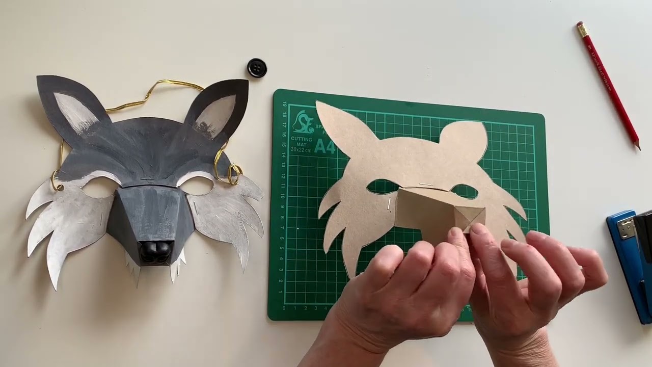 Construction Paper Mask Wolf