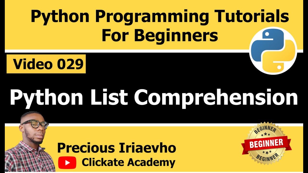 029 Python List Comprehension Python Tutorial For Beginners Full