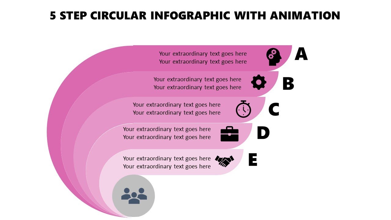 How To Create 5 Step Circular Infographic Slide In Powerpoint 2020 With