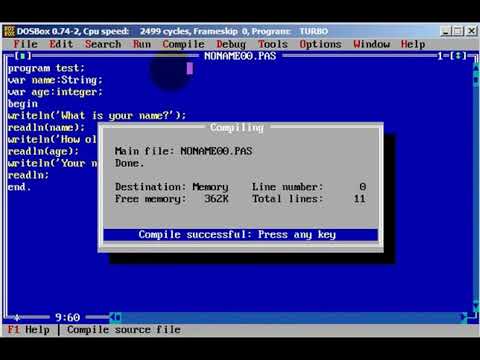 Turbo Pascal Programming 03 Readln Youtube