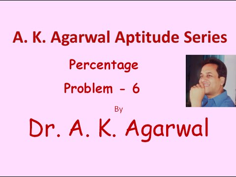 Percentage Problem 6 Youtube