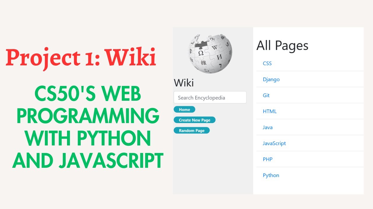 Project 1 Wiki Cs50 S Web Programming With Python And Javascript