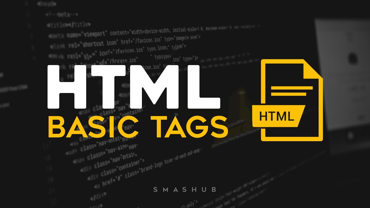 Html Basic Tags Youtube