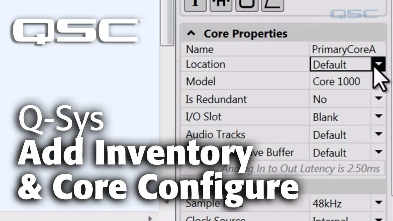 Q Sys Software Introduction Part B Configure The Core Add