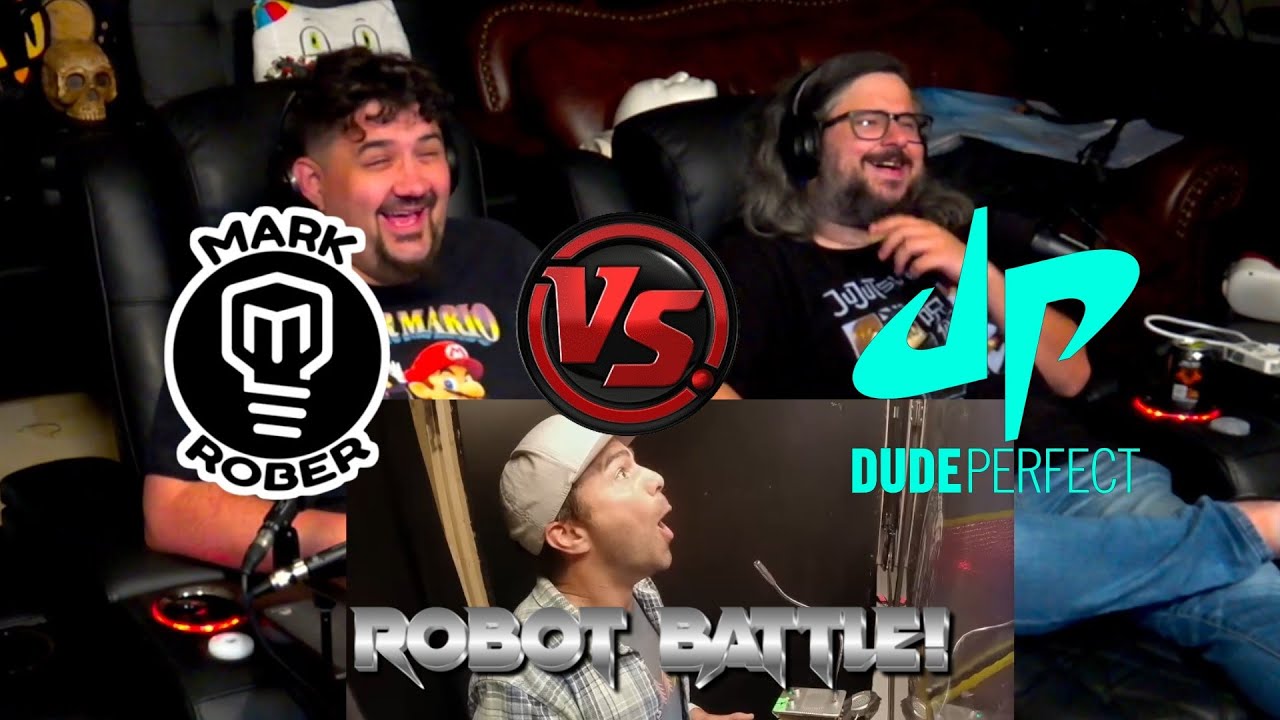 Mark Rober Vs Dude Perfect Ultimate Robot Battle Renegades React