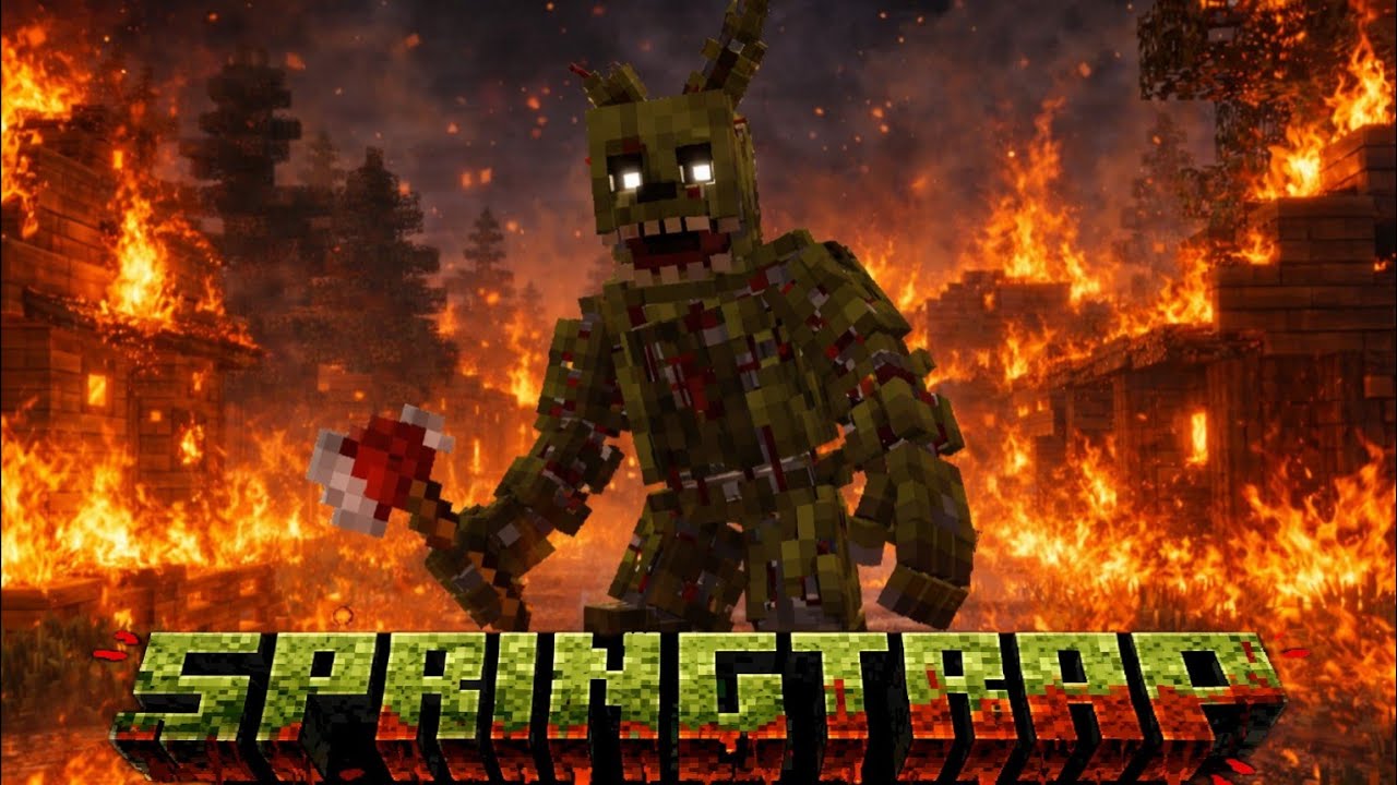Minecraft Terrifying Encounter With Springtrap 1 20 1 Mod Youtube