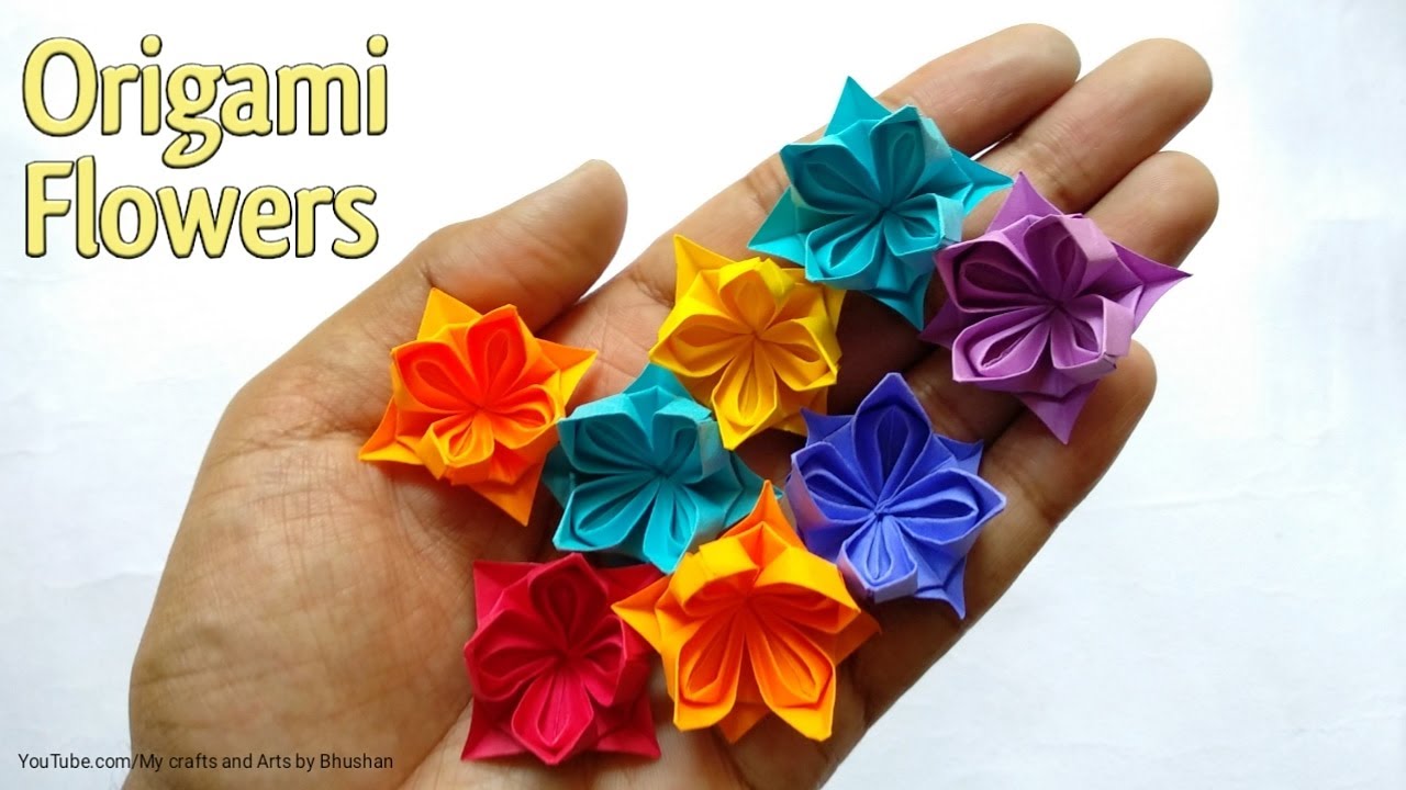 How To Make Flower With Origami Paper Easy At Jamie Ferrell Blog