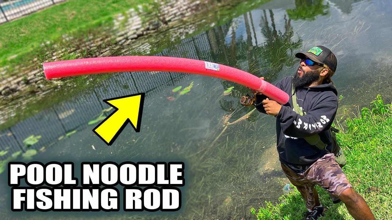 Diy Pool Noodle Fishing Rod Monster Mike Fishing Youtube
