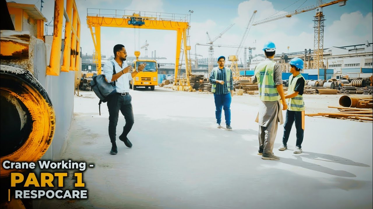 Crane Working Part 1 Heavy Lifting Operation At Industrial Site