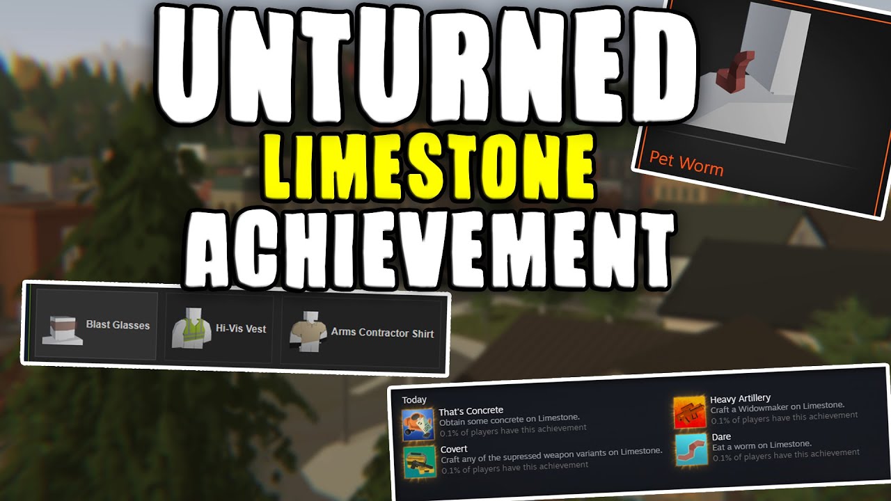 How To Get New Achievements Cosmetics In Limestone Unturned Guide