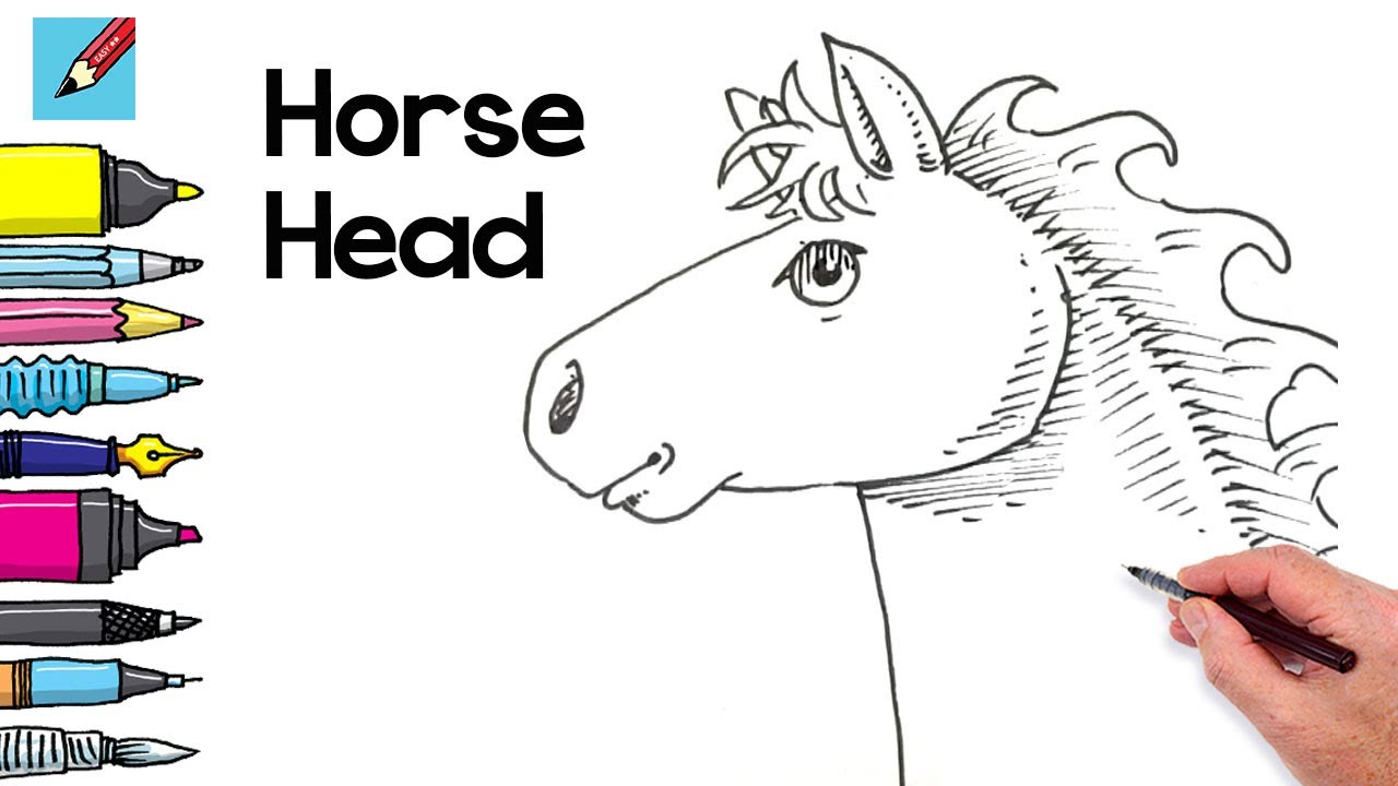 How To Draw A Horse S Head Real Easy Youtube