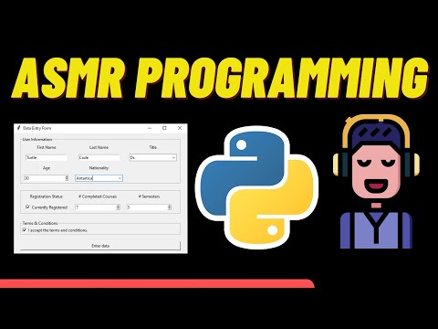 Asmr Programing Python Tkinter Data Entry No Talking Youtube