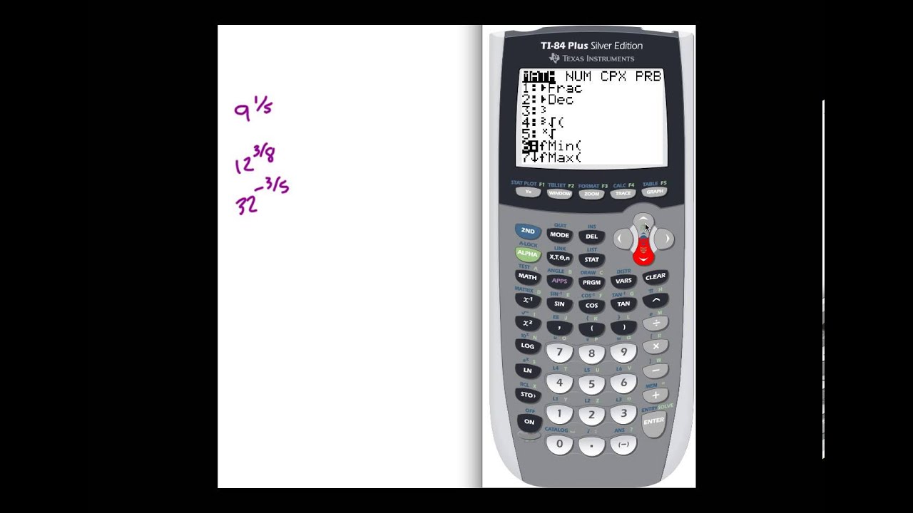 Ti 84 Rational Exponents Youtube