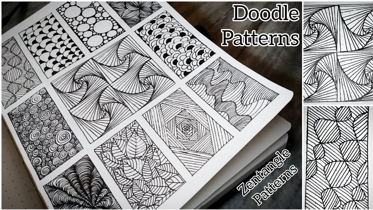 Easy Doodle Patterns Zentangle Art Youtube