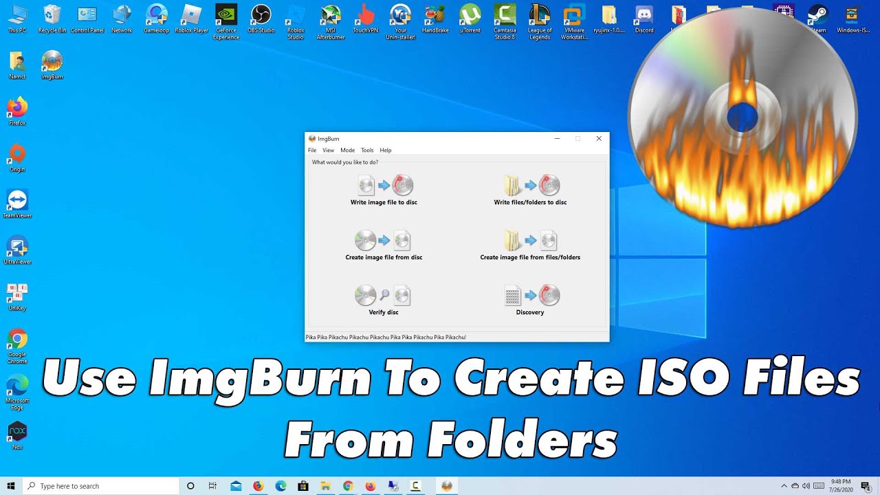 How To Use Imgburn To Create Iso Files From Folders In Windows 10 8 7