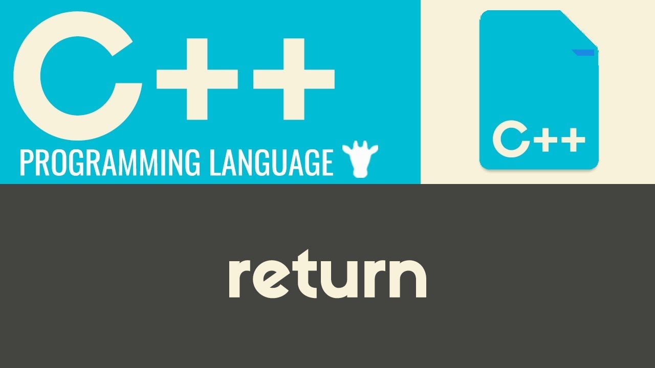 Return Statement C Tutorial 15 Youtube