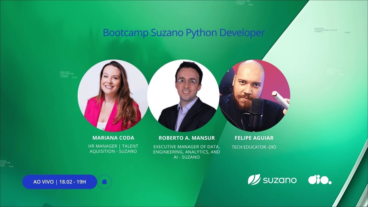Lançamento Bootcamp Suzano Python Developer Youtube