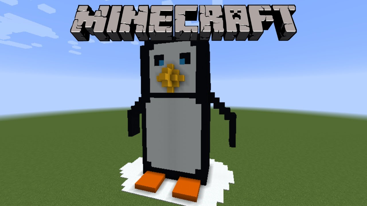 Minecraft Building A Penguin Youtube