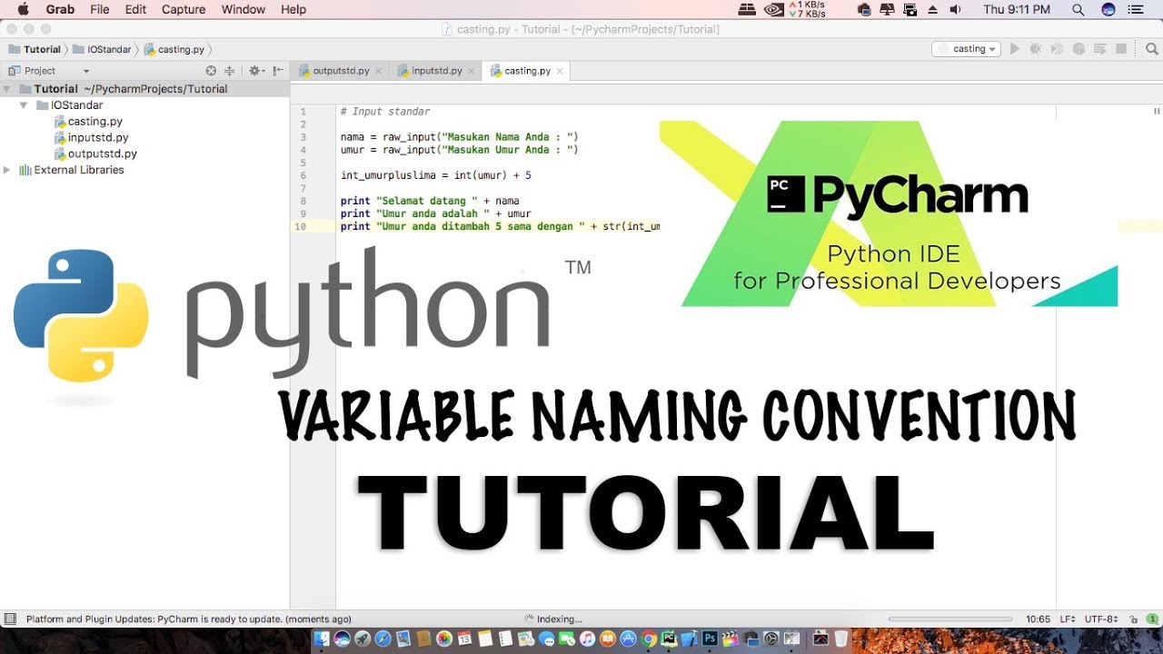 Python Variable Naming Convention Youtube