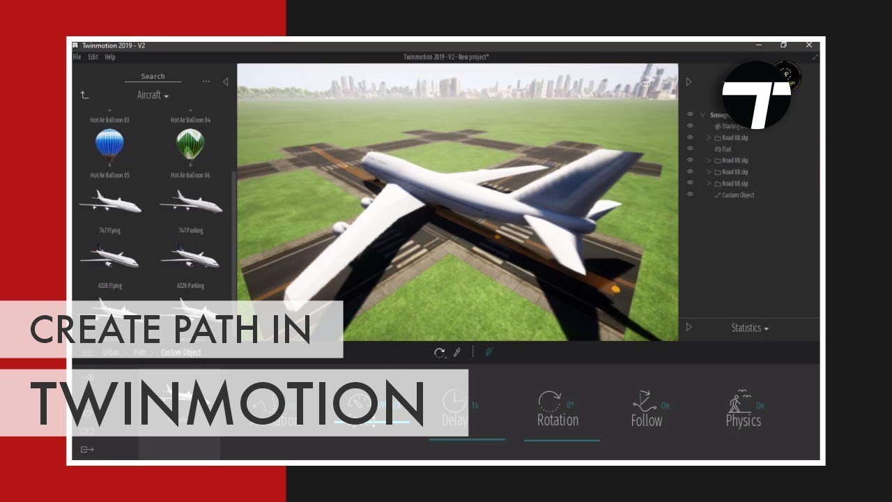Create Path And Custom Path Animation In Twinmotion Part 01 Hindi