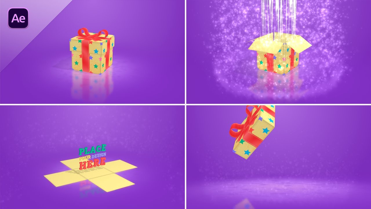 Surprise Gift Box After Effect Template Tutorial Youtube