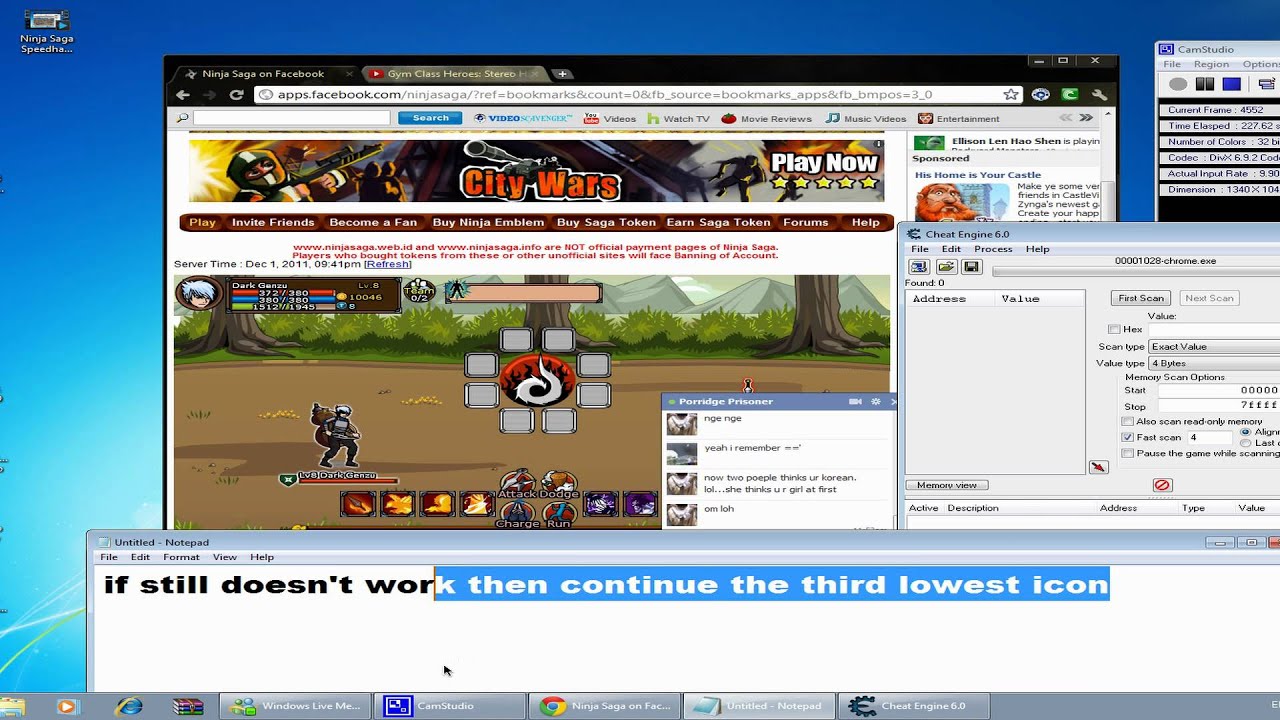 Ninja Saga Speedhack Tutorial Youtube