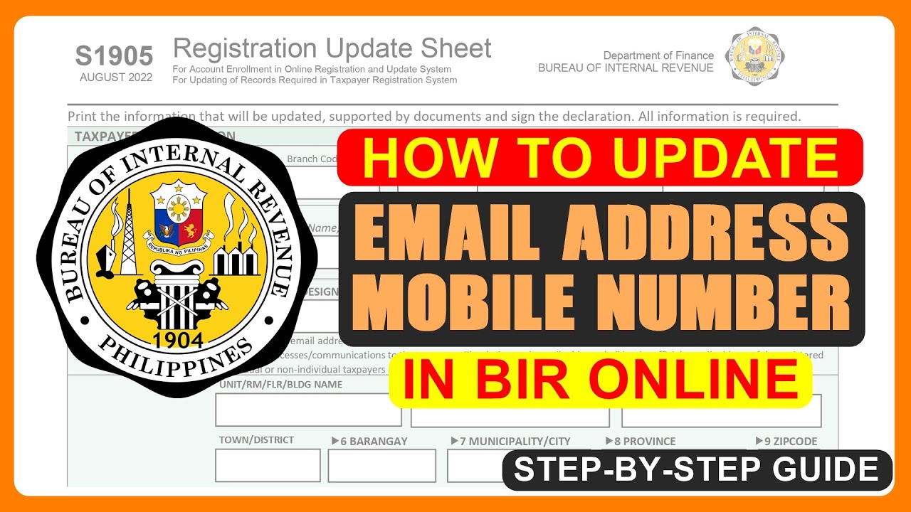 Digital Tin Id How To Update Email Address And Contact Number In Bir