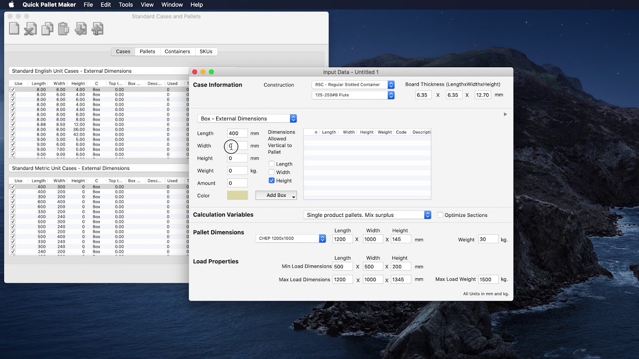 Quick Pallet Maker Example 03 Adding Box Description Youtube