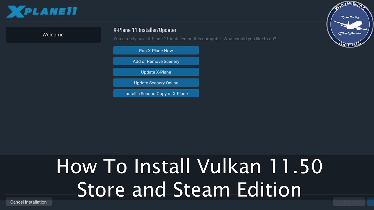 How To Install Vulkan 11 50 Beta X Plane 11 Youtube