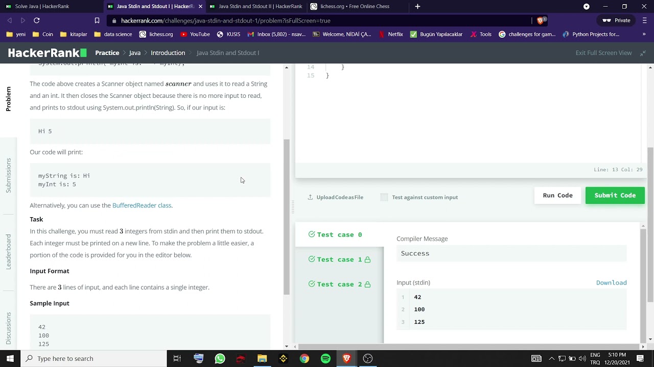 Hackerrank Java Practice Solutions Ep1 First Three Practices Youtube