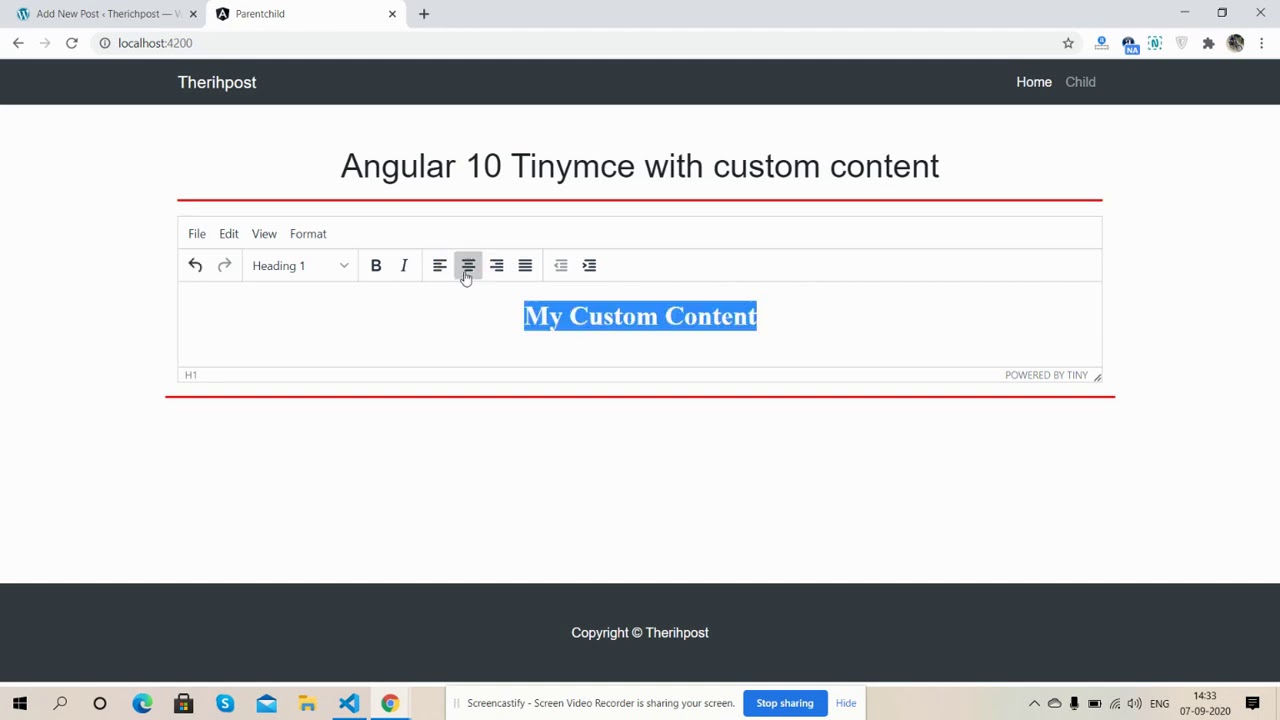 Angular 10 Tinymce With Dynamic Data Youtube