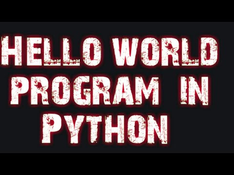 Python First Program Hello World Use Notepad Run On Cmd Youtube