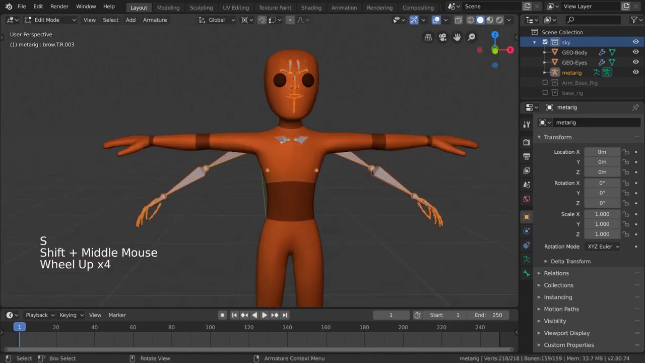 34 Animcube Character Rigging Blender 2 80 Fundamentals Youtube